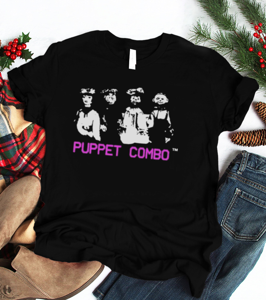 Puppet Combo Retro Horror Characters T-Shirt