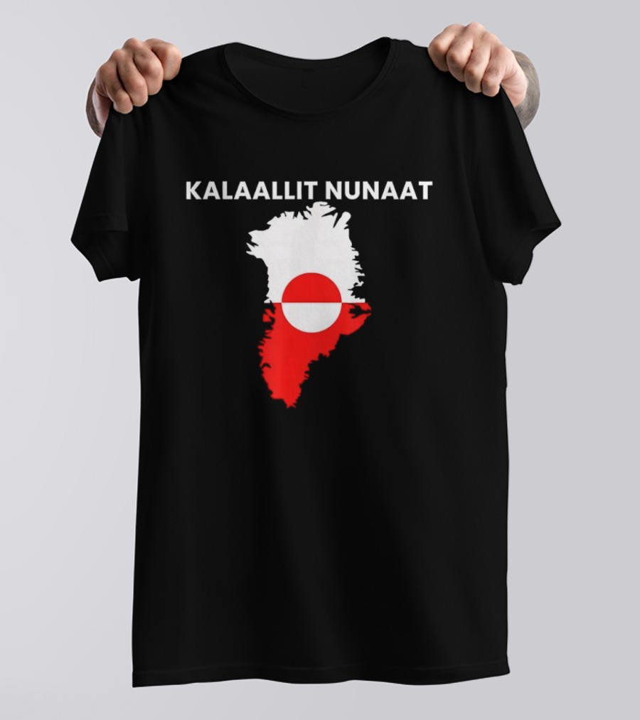 Kalaallit Nunaat Greenland Sovereignty National Flag Map T-Shirt