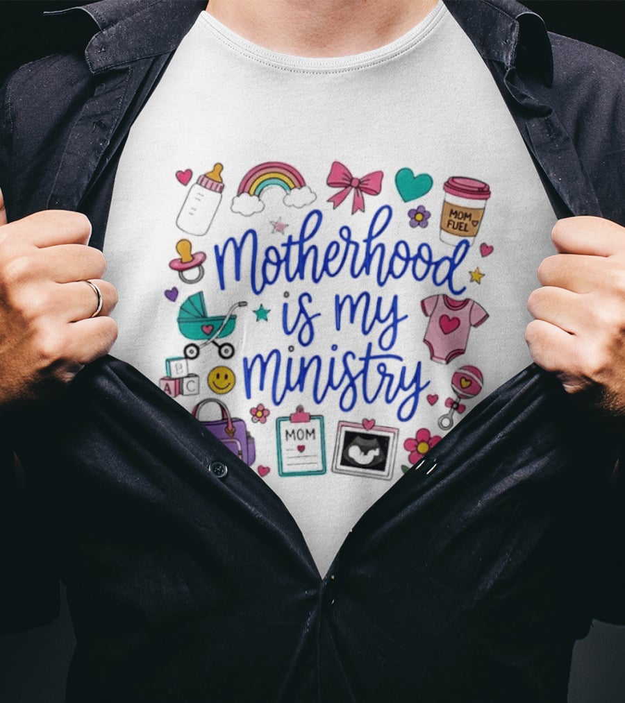 Motherhood Is My Ministry Rainbow Baby Shower Mom Fuel Icons and Baby ...