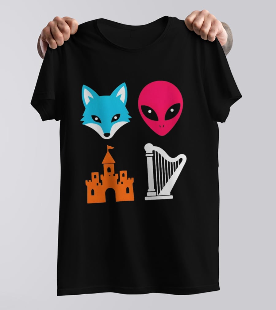 Spurs Fox Alien Castle Harper Basketball Meme T-Shirt