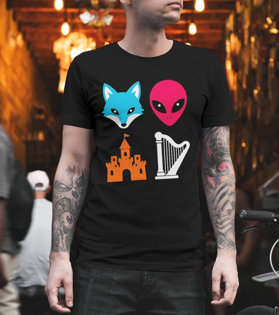 Spurs Fox Alien Castle Harper Basketball Meme T-Shirt