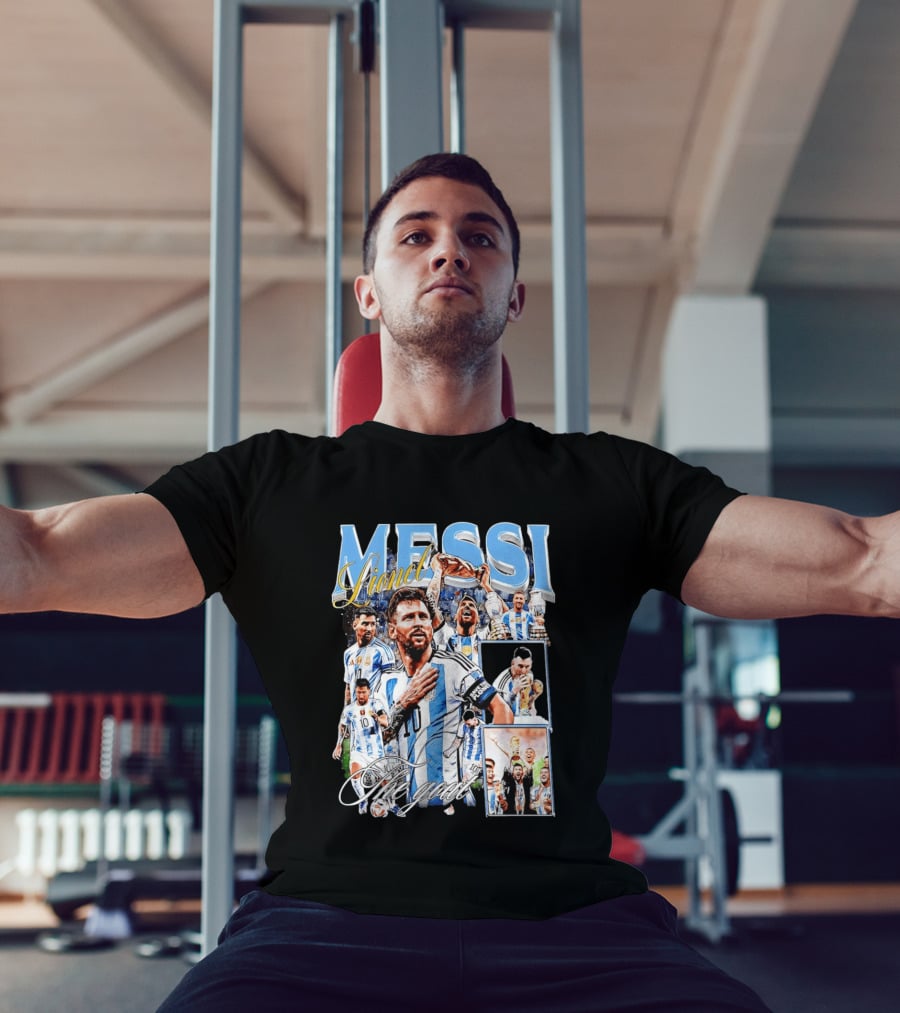 Lionel Messi The Goat Argentina National Football Team Celebration T Shirt