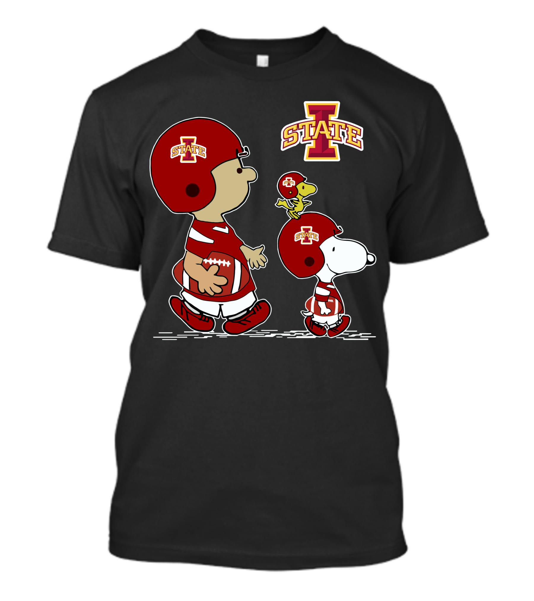 Iowa State Cyclones Snoopy and Woodstock Football Gear T-Shirt